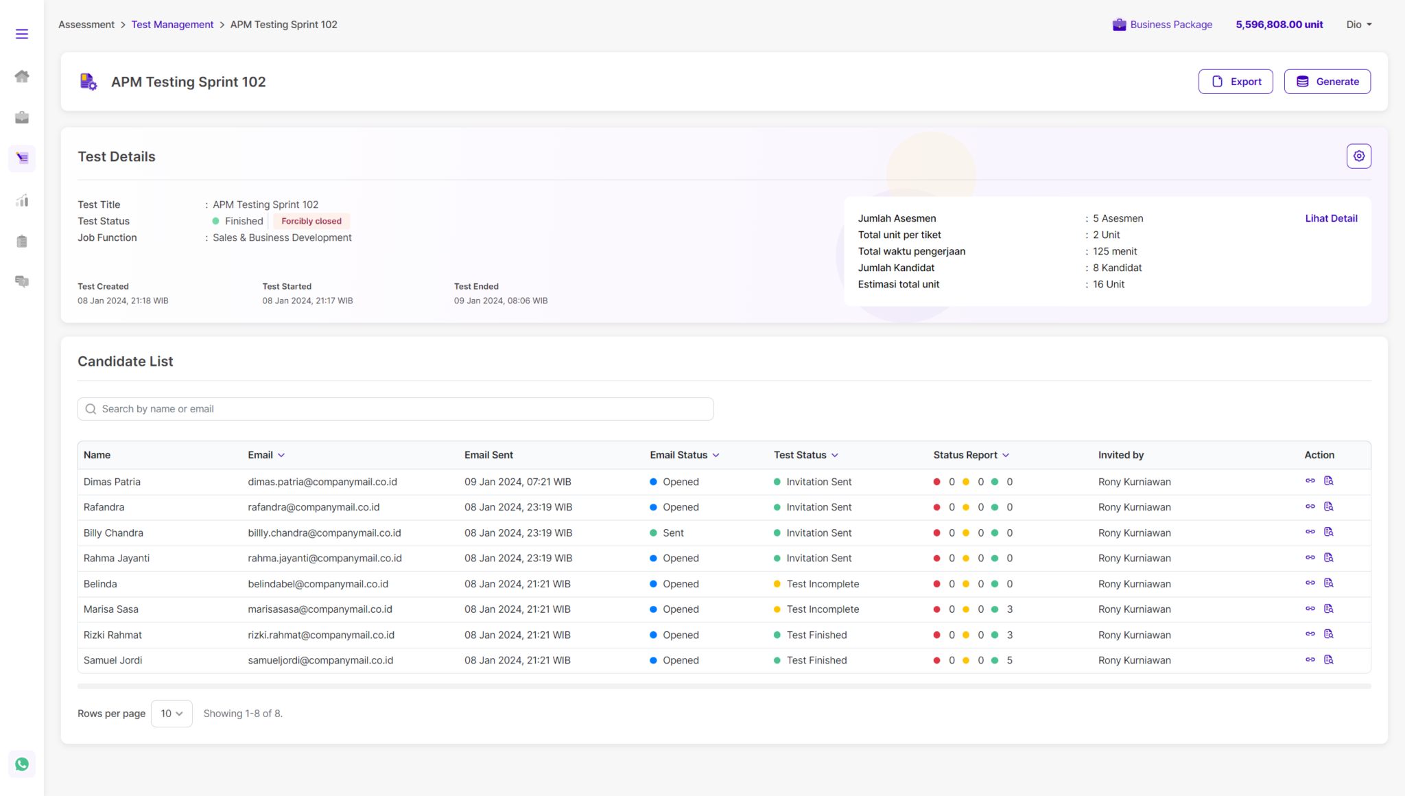 Generate Laporan dengan Tipe Choose by Report – Resources
